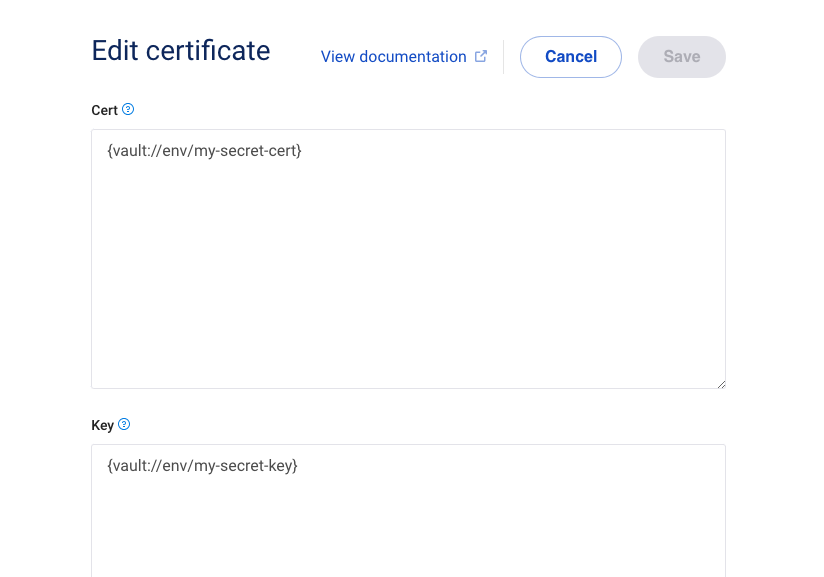 How to import a certificate object from environment variables to Kong ...